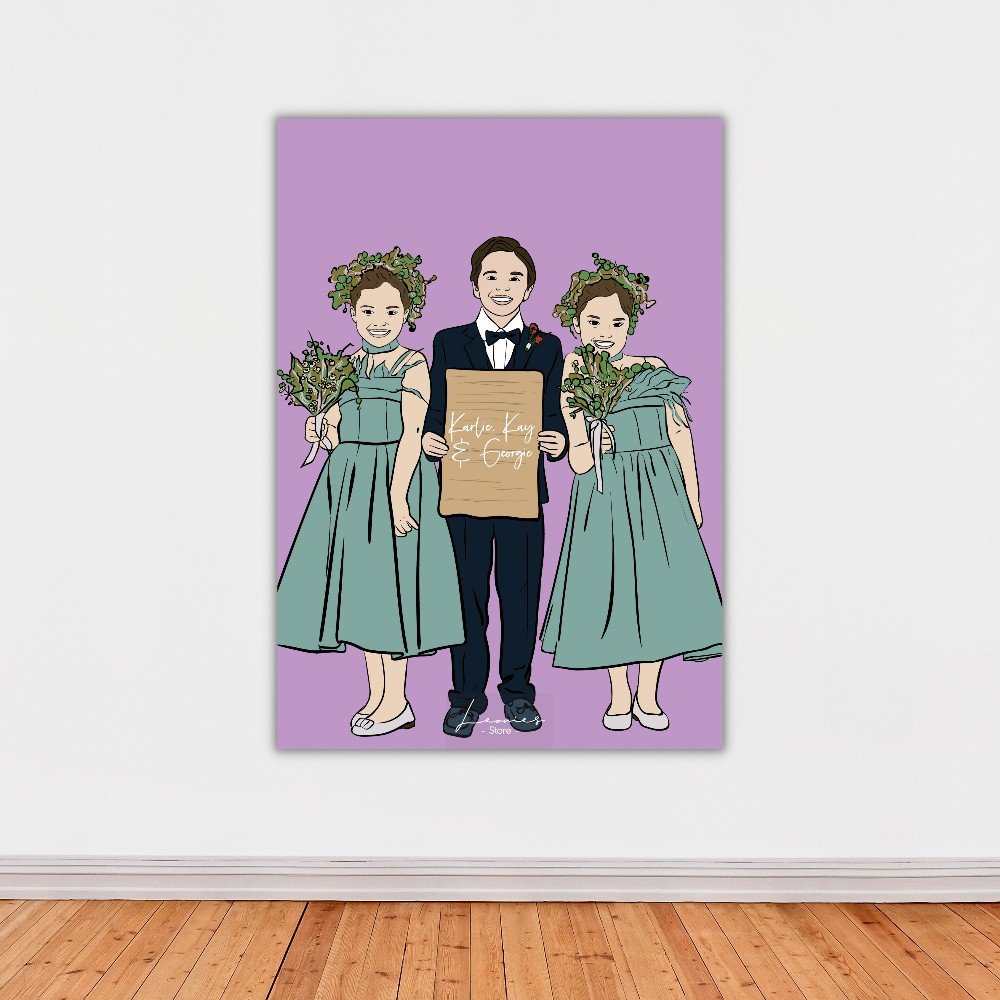 pYckd | Custom Framed Portrait Illustration in Color