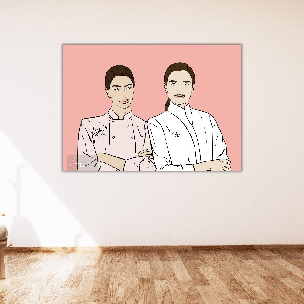 pYckd | Custom Framed Portrait Illustration in Color